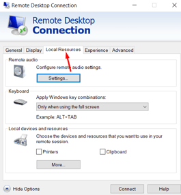 How to enable microphone on Remote Desktop for Windows?