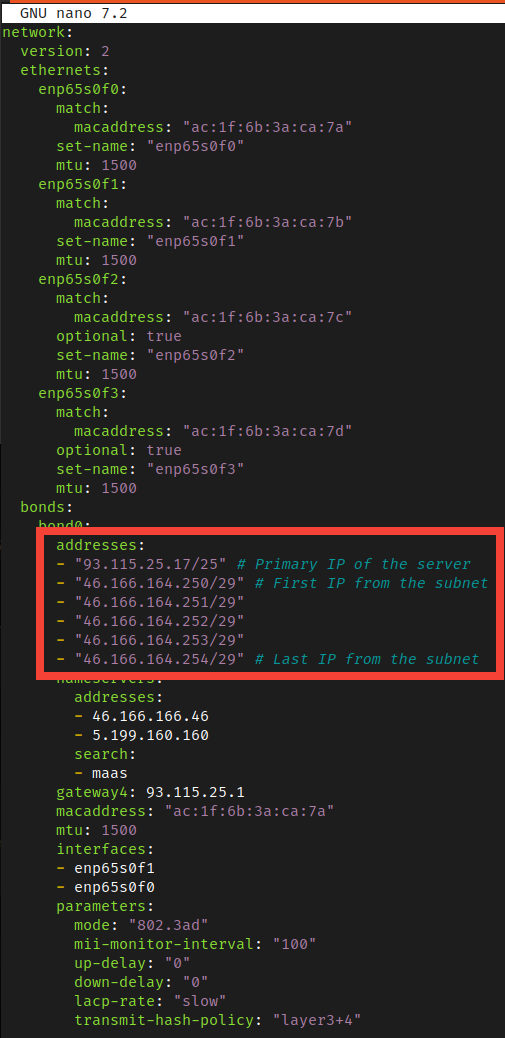 How to assign a subnet on Ubuntu 20.04, 22.04, and 24.04