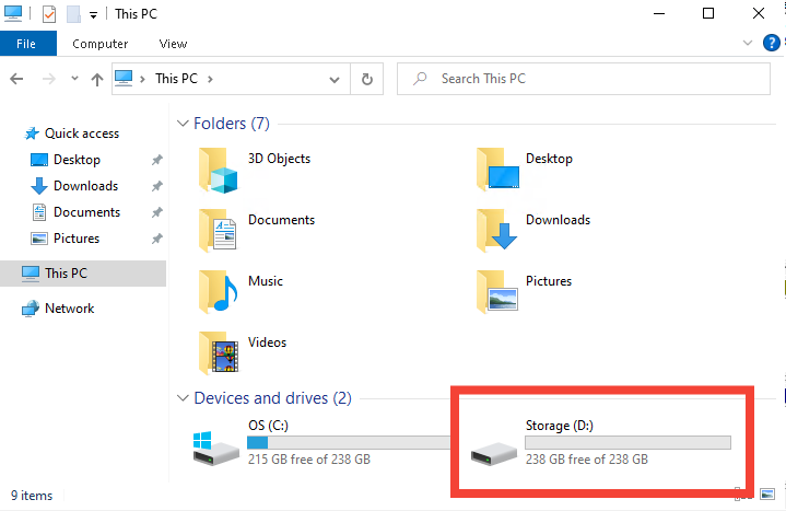How to add a missing drive on Windows Server