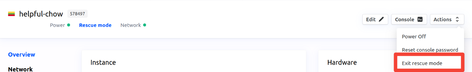 Resetting the Root password using “Rescue Mode”